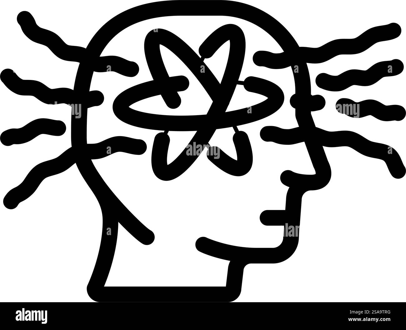 consciousness unsolved mystery line icon vector. consciousness unsolved ...