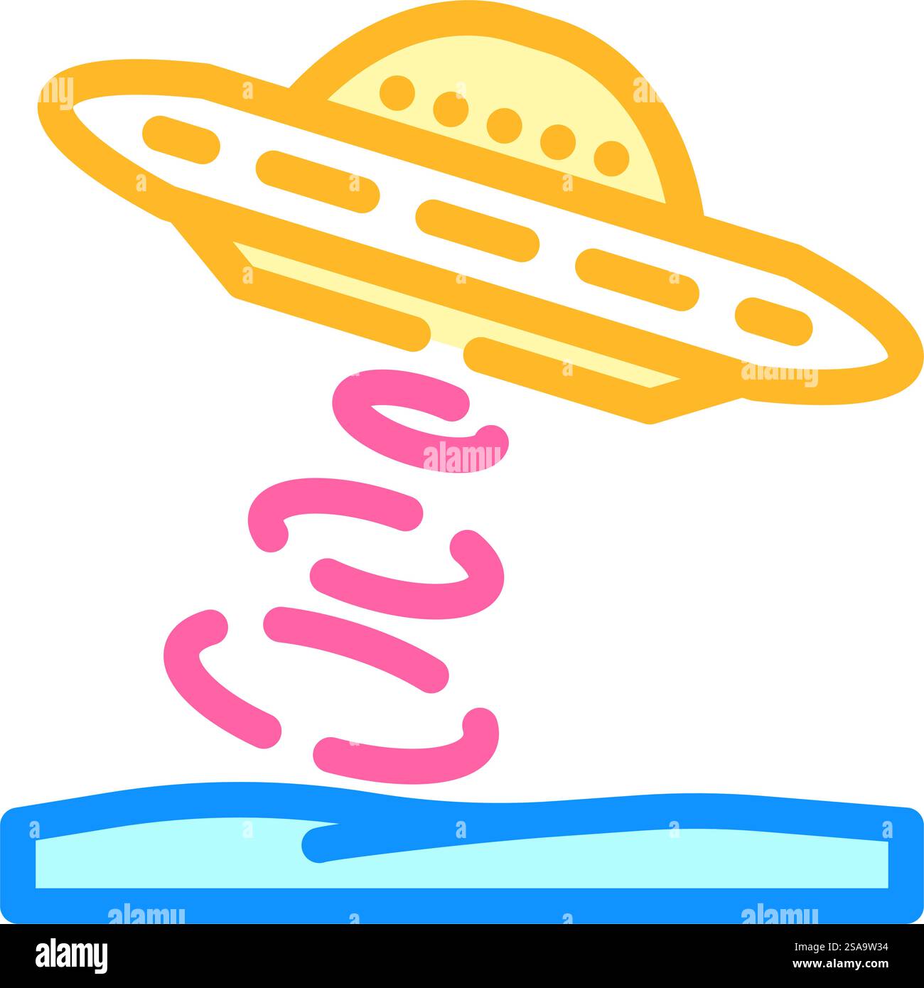 ufo unsolved mystery color icon vector. ufo unsolved mystery sign ...