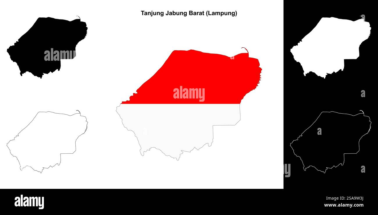 Blank tanjung jabung barat map hi-res stock photography and images - Alamy