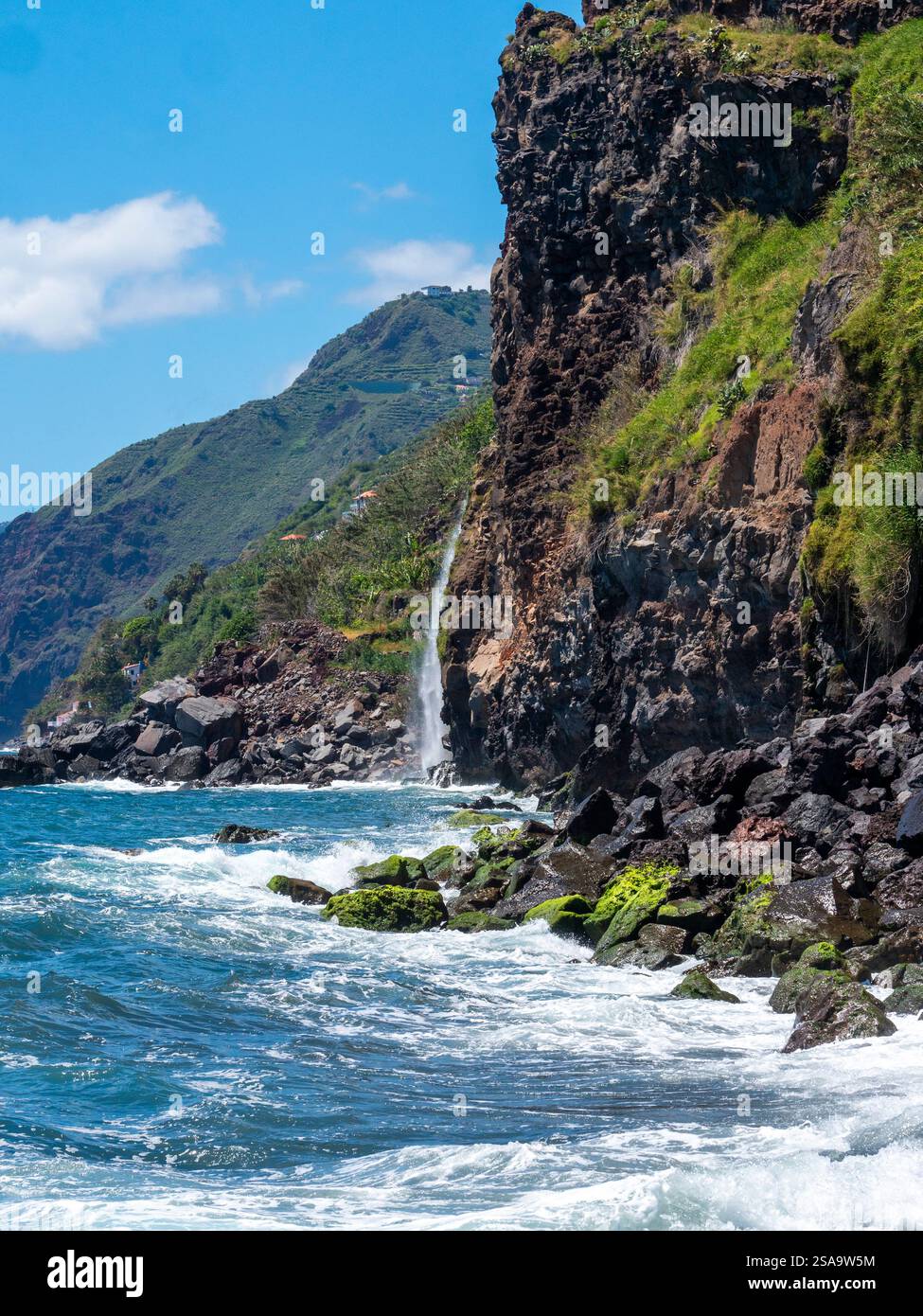Bay and beach of Ponta do Sol. Ponta do Sol is a municipality in the ...
