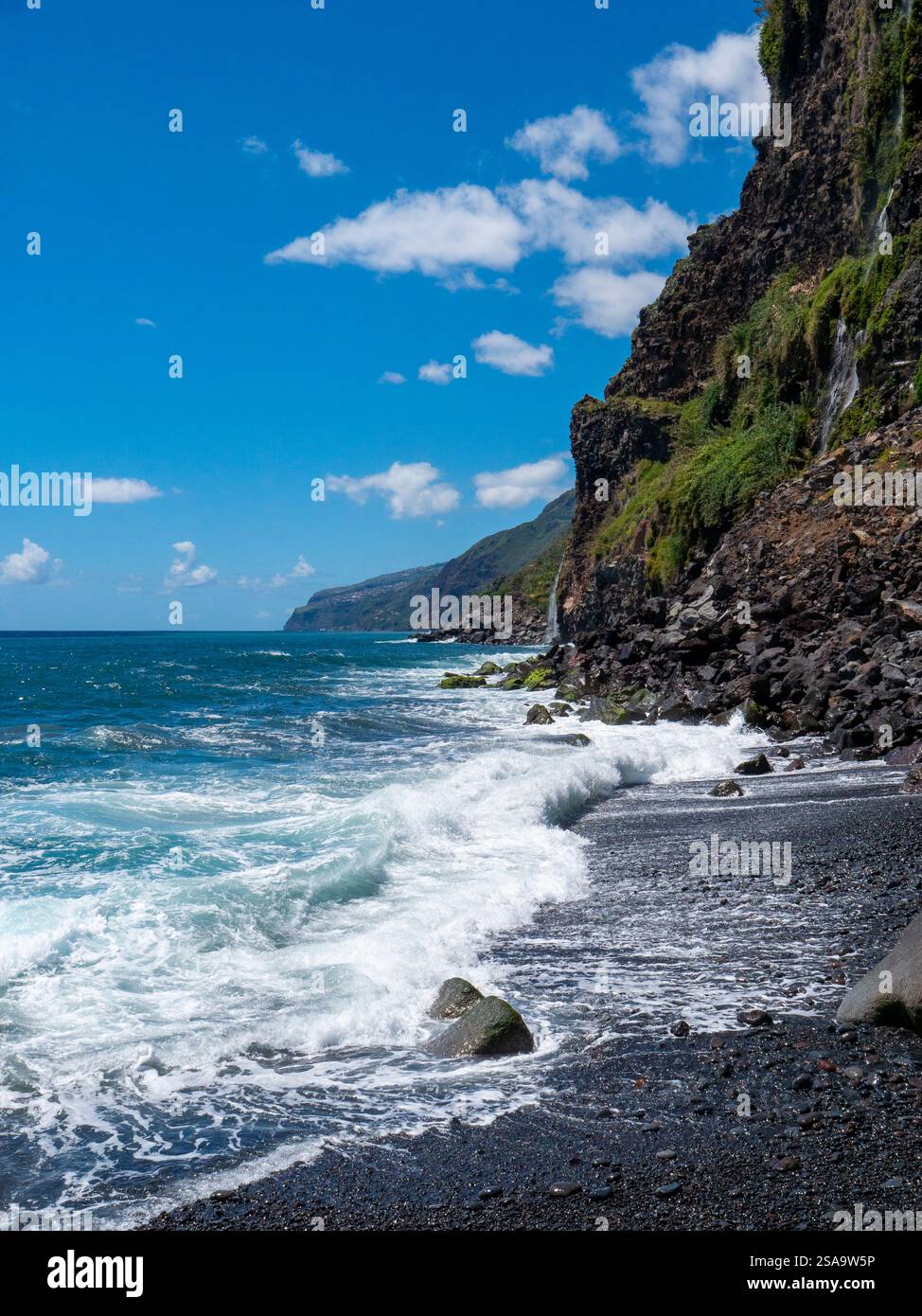 Bay and beach of Ponta do Sol. Ponta do Sol is a municipality in the ...