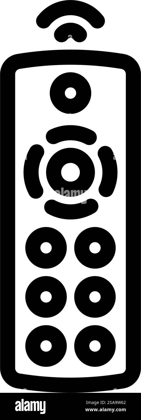 remote control label product caution line icon vector. remote control ...