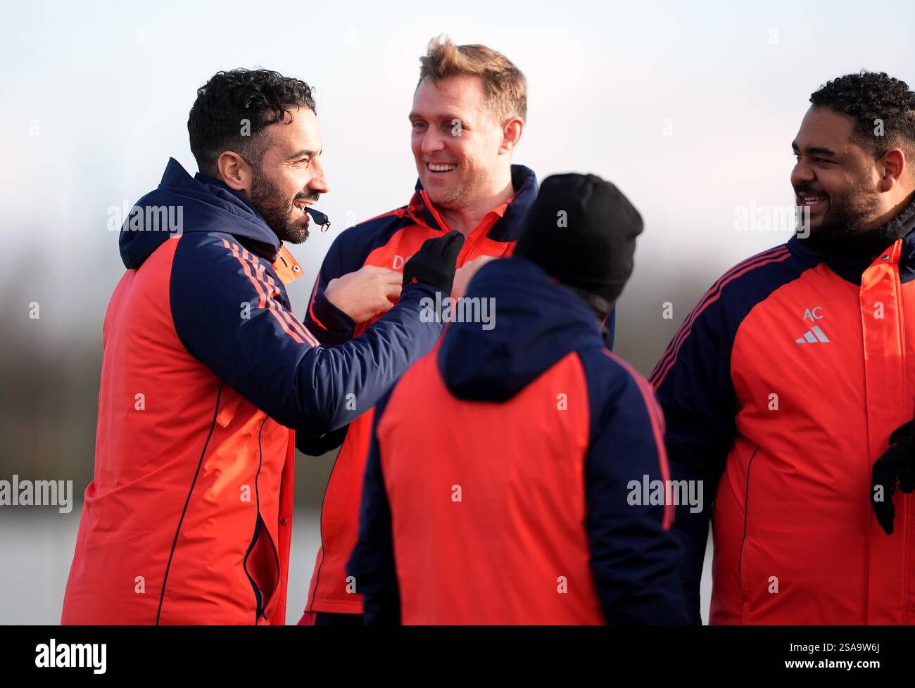 Manchester United manager Ruben Amorim and coach Darren Fletcher ...