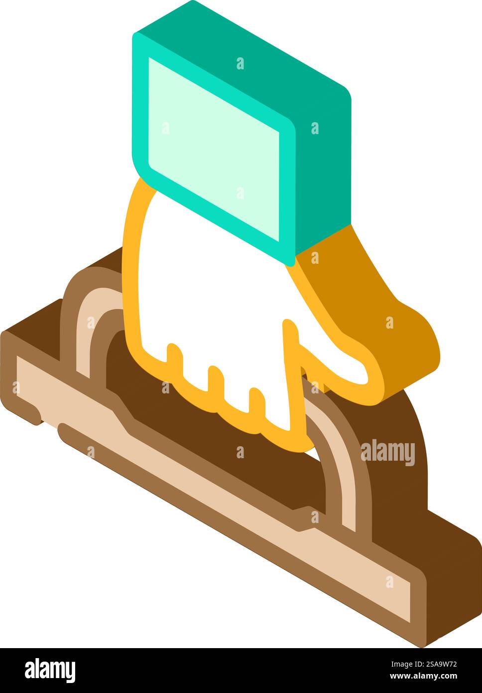 carry handle label product caution isometric icon vector. carry handle ...