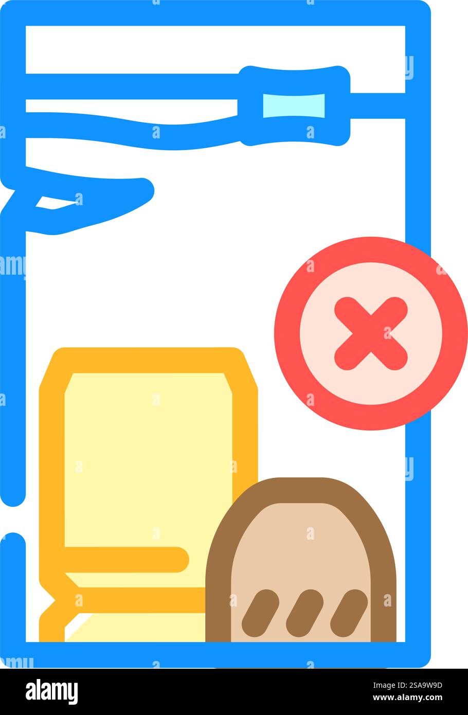 inadmissible evidence crime color icon vector. inadmissible evidence ...