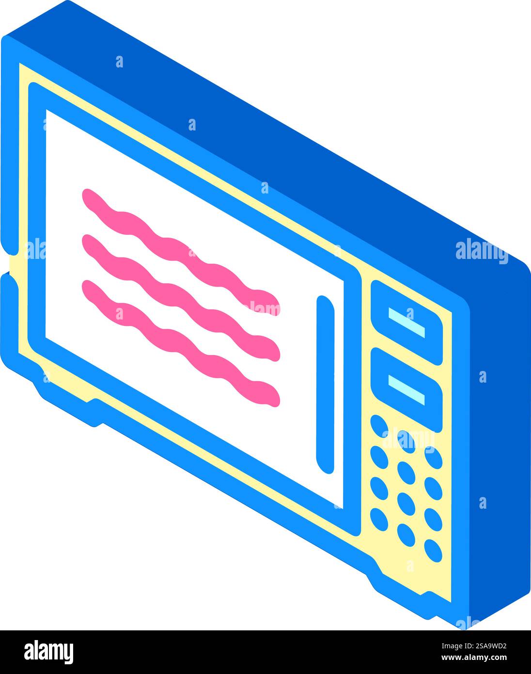 microwave safe label product caution isometric icon vector. microwave ...