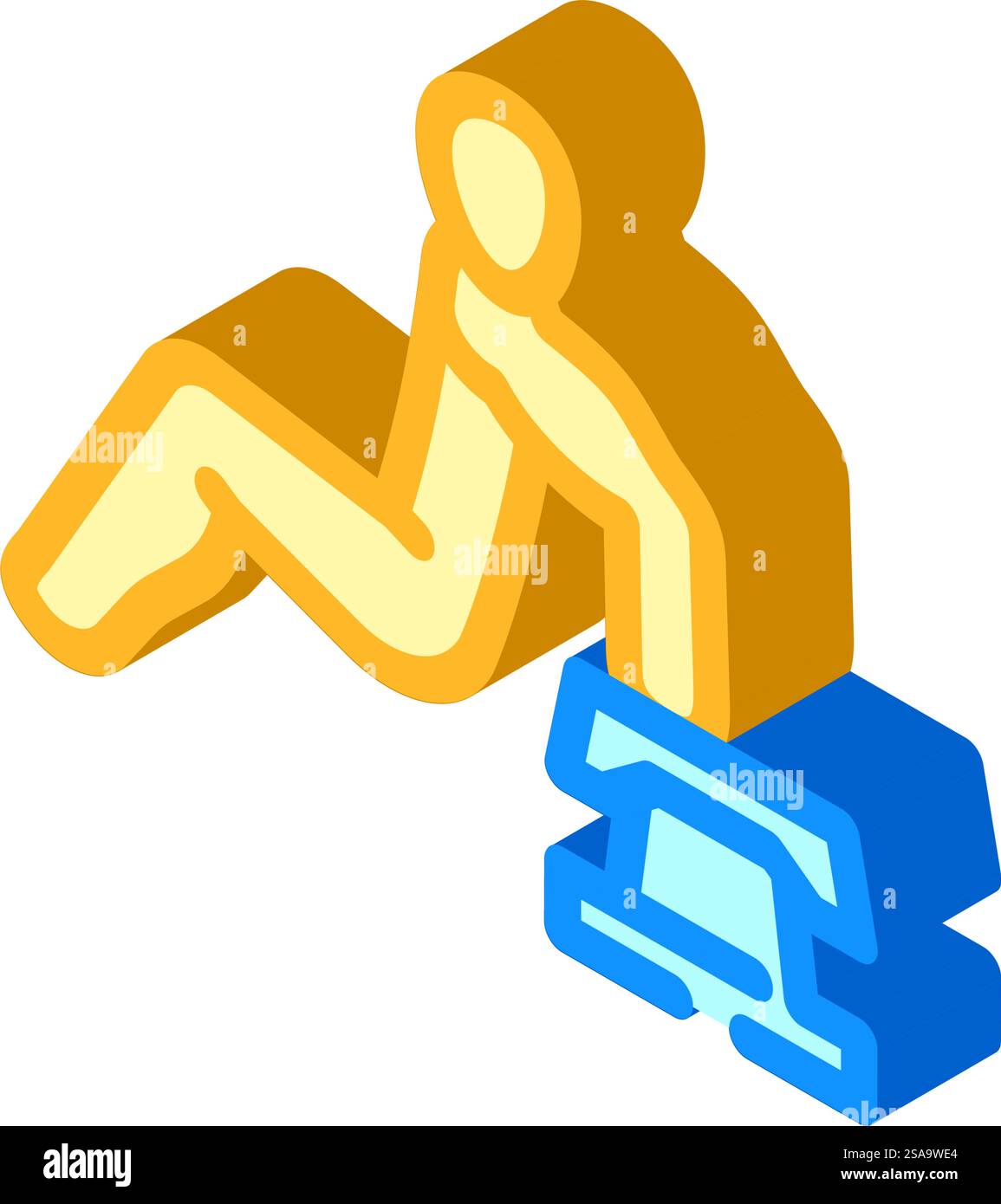 lunges fitness exercise leg isometric icon vector. lunges fitness ...