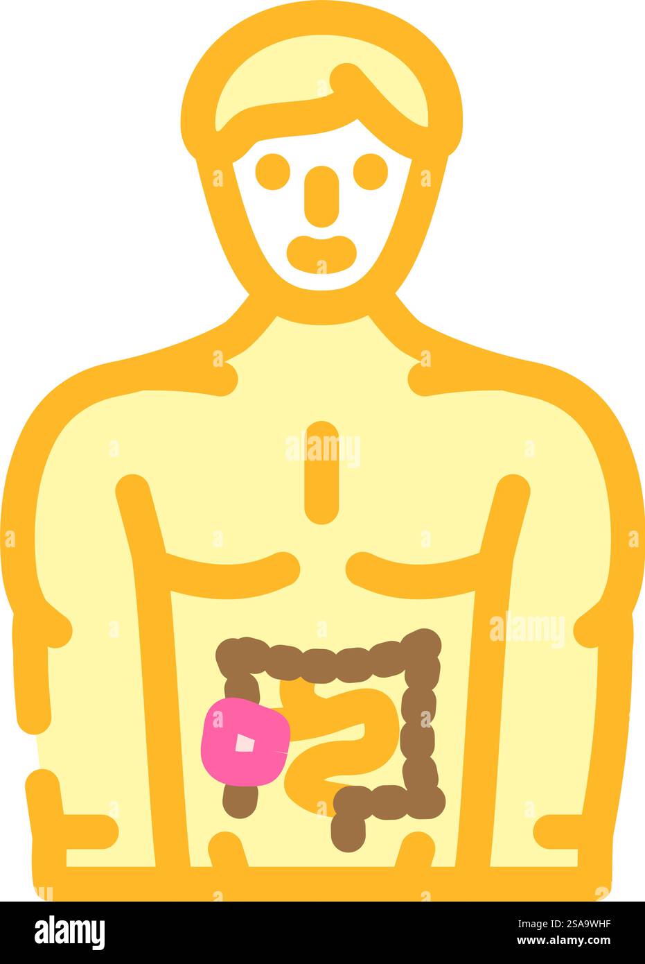 colostomy surgery color icon vector. colostomy surgery sign. isolated ...