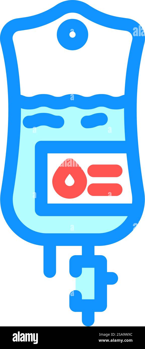 intravenous iv drip color icon vector. intravenous iv drip sign ...