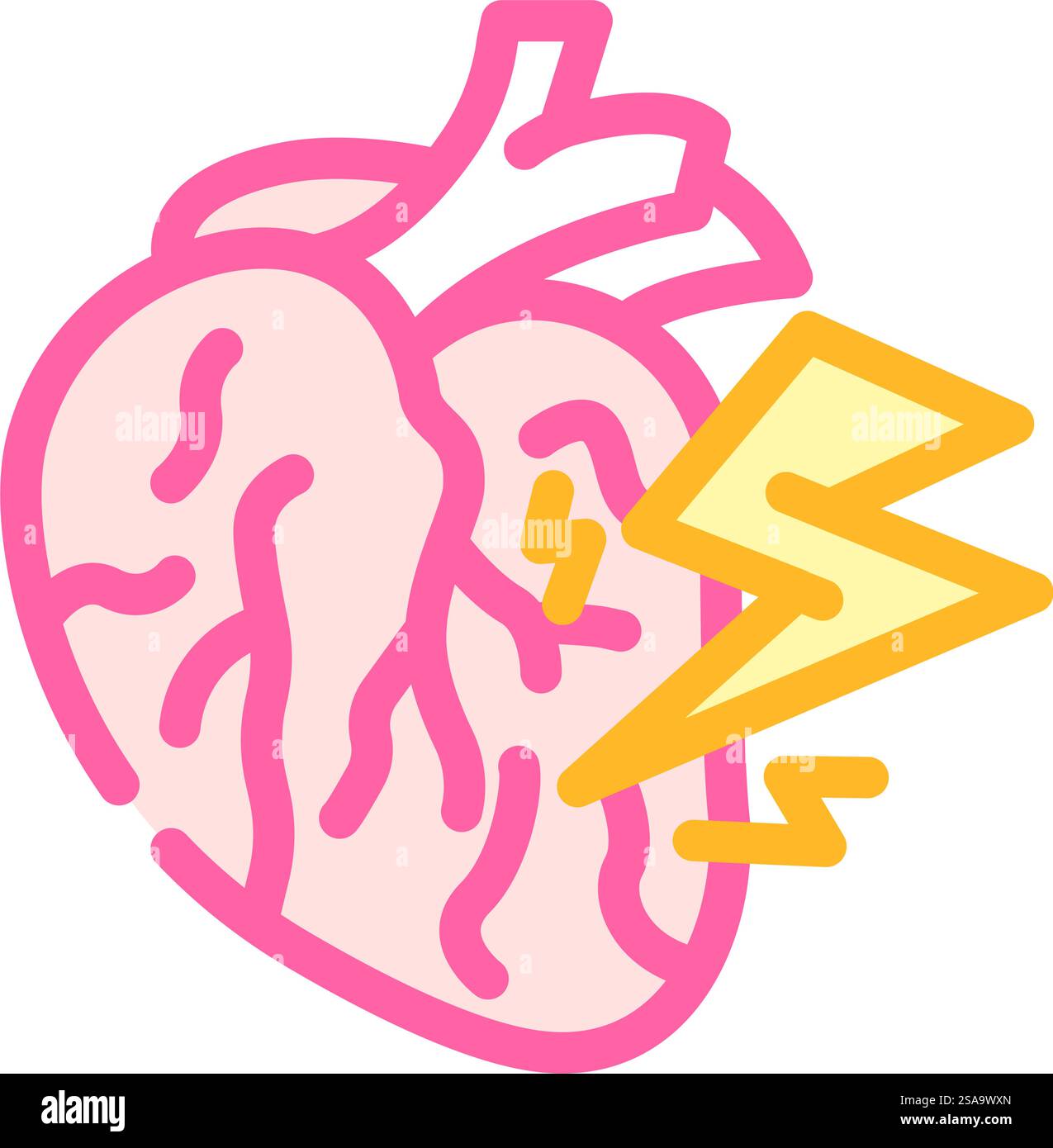 cardiovascular disease obesity overweight color icon vector ...
