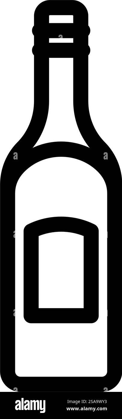 bottle glass package line icon vector. bottle glass package sign ...