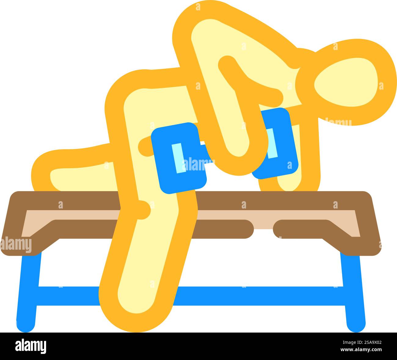 goblet squats fitness exercise leg color icon vector. goblet squats ...