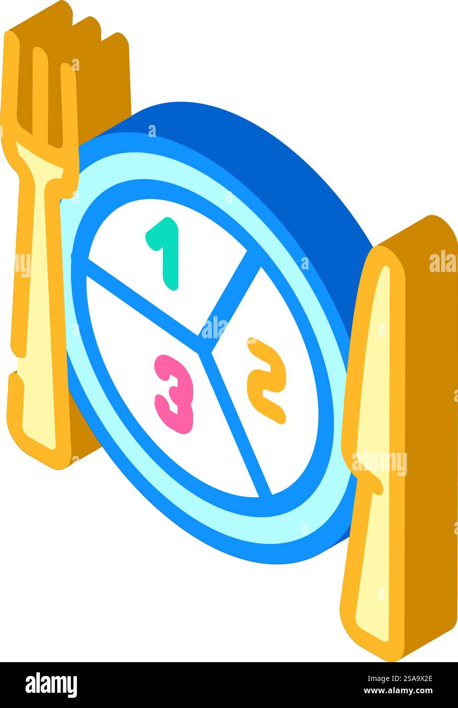 portion control obesity overweight isometric icon vector. portion ...