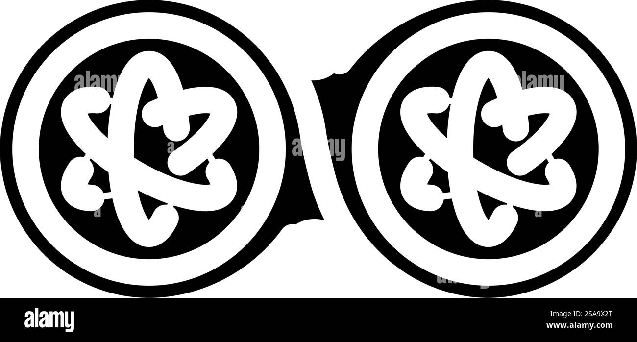 quantum entanglement unsolved mystery glyph icon vector. quantum ...