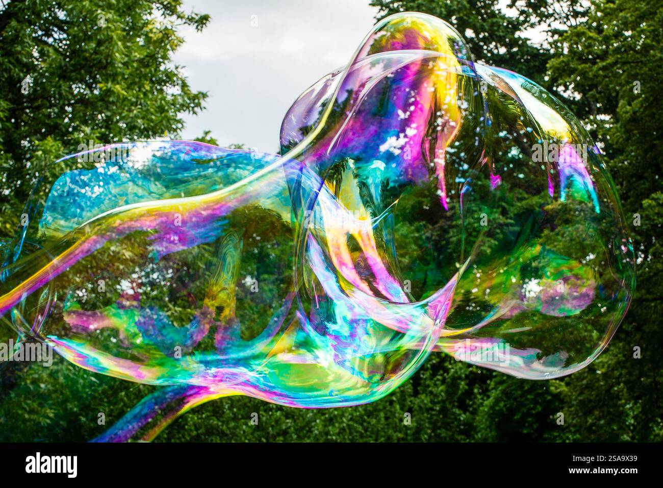 Close up iridescent soap bubble hi-res stock photography and images - Alamy