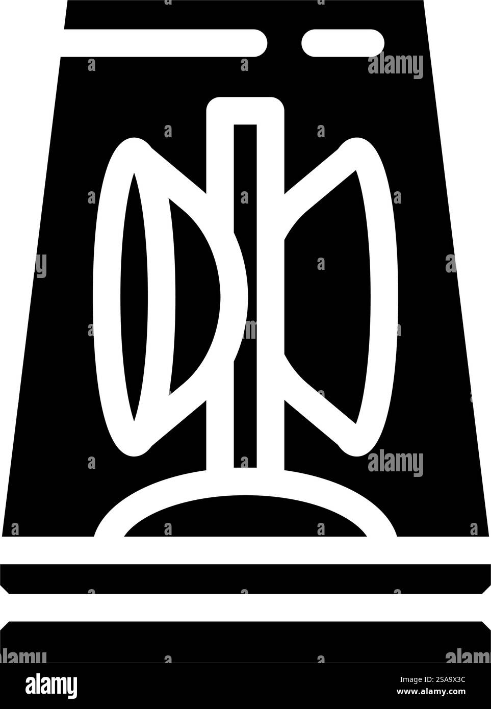 ambulance siren glyph icon vector. ambulance siren sign. isolated ...