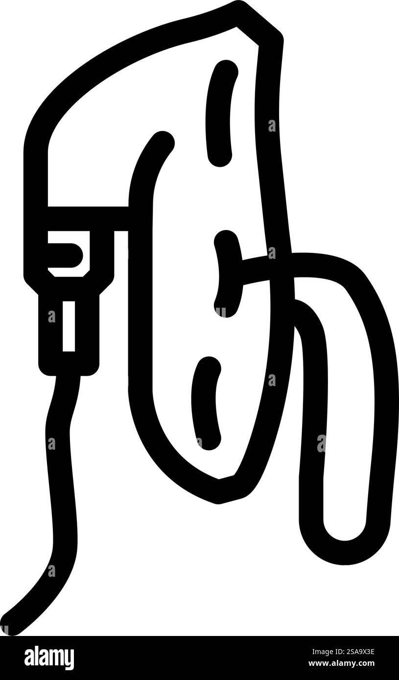 oxygen mask ambulance line icon vector. oxygen mask ambulance sign ...