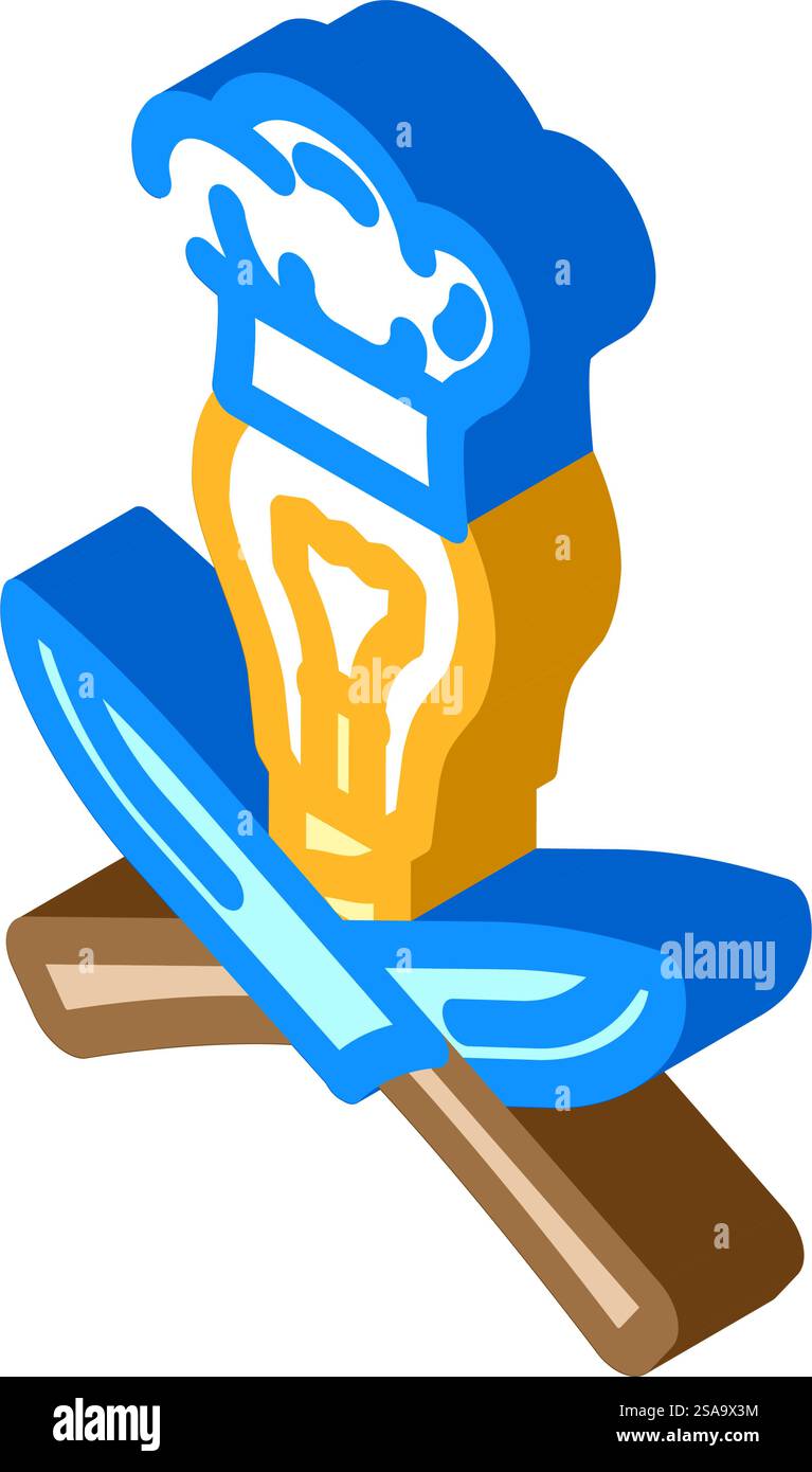 culinary creativity restaurant chef isometric icon vector. culinary ...