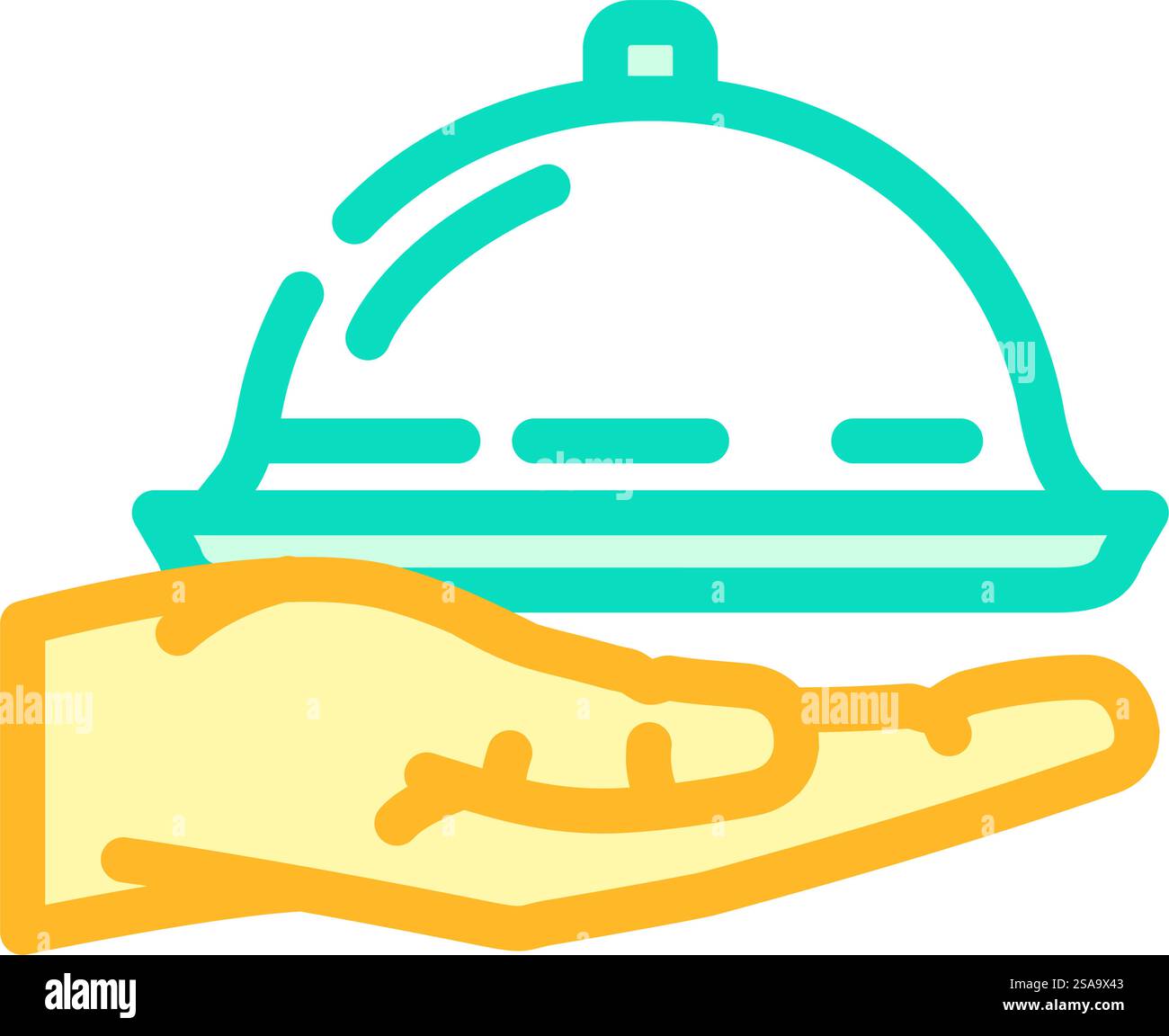 food presentation restaurant chef color icon vector. food presentation ...