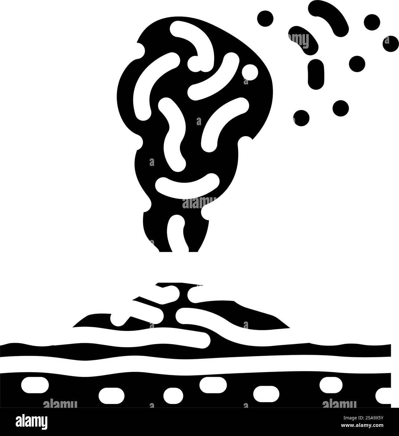 steam geothermal energy glyph icon vector. steam geothermal energy sign ...