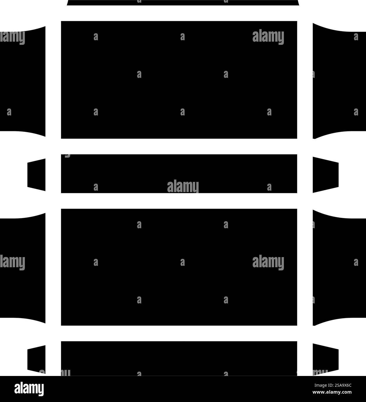 folding carton cardboard packaging glyph icon vector. folding carton ...
