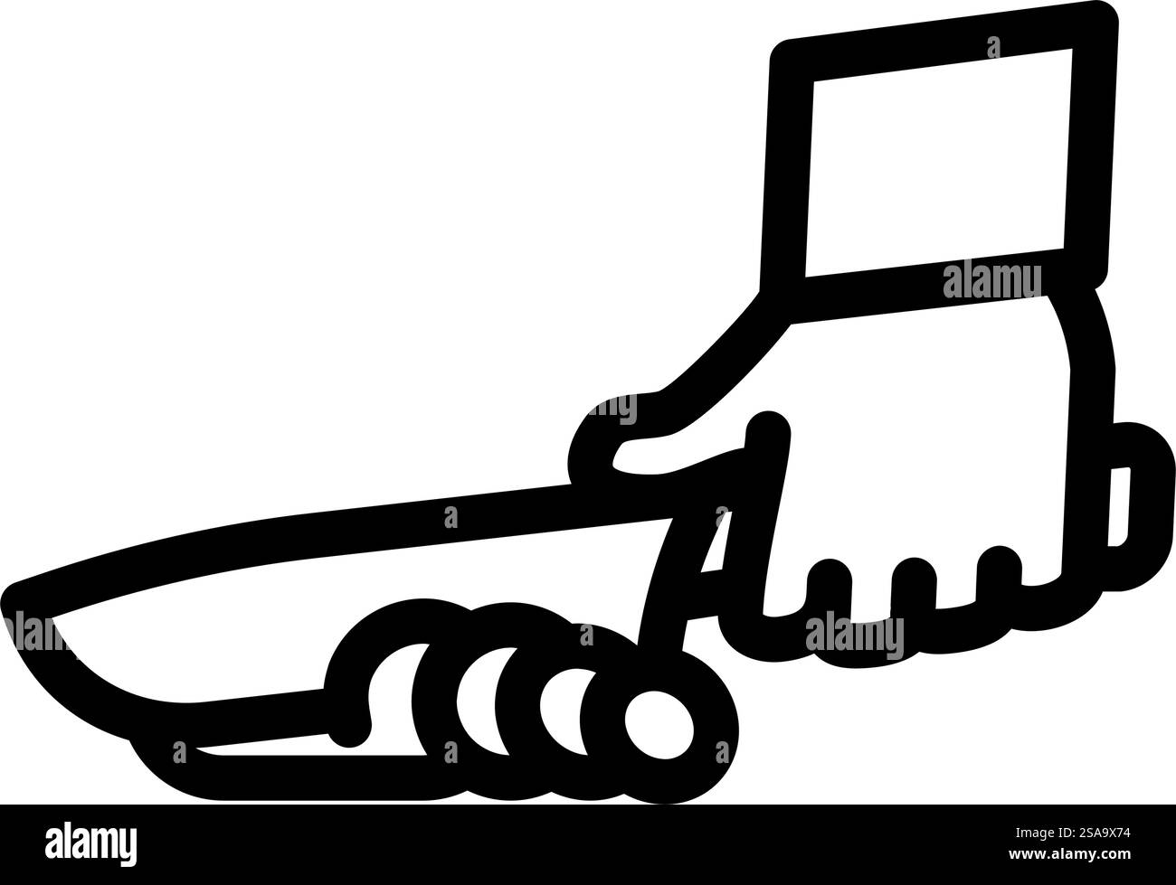 knife skills restaurant chef line icon vector. knife skills restaurant ...