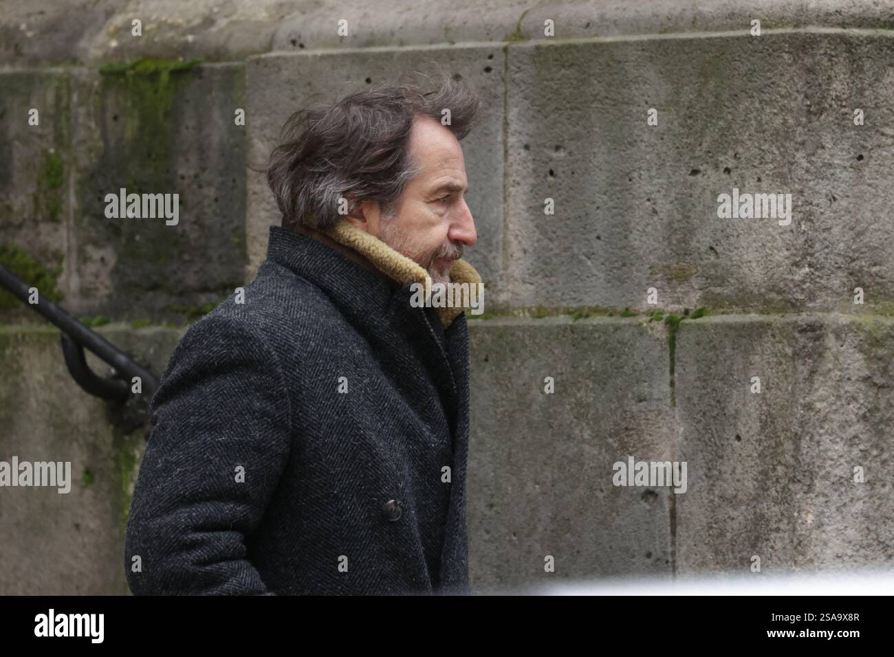 Paris, France. 29th Jan, 2025. Edouard Baer at the funeral ceremony of ...
