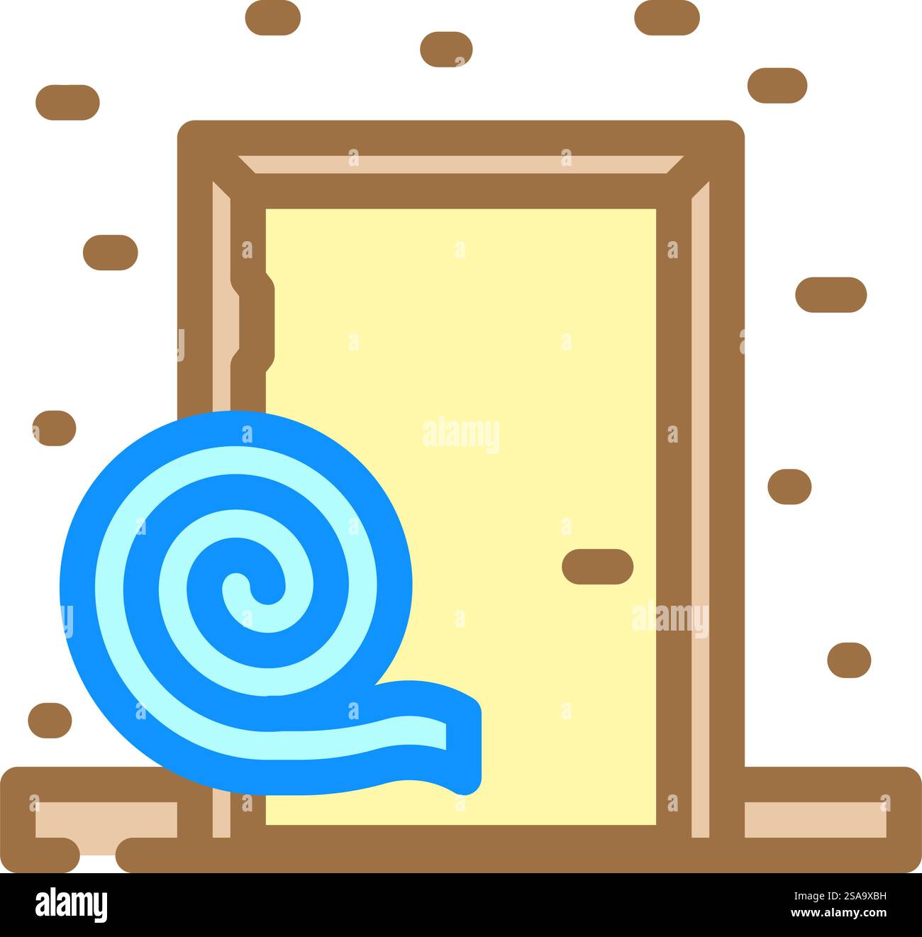 weather stripping energy conservation color icon vector. weather ...