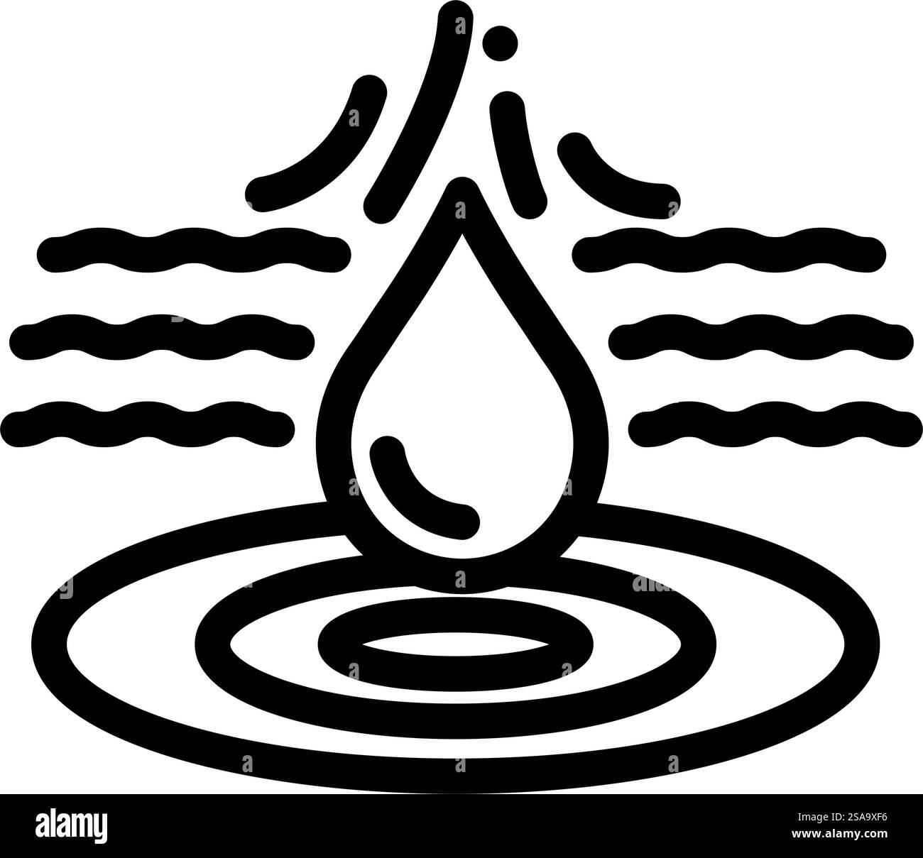 water droplet acupuncture line icon vector. water droplet acupuncture ...