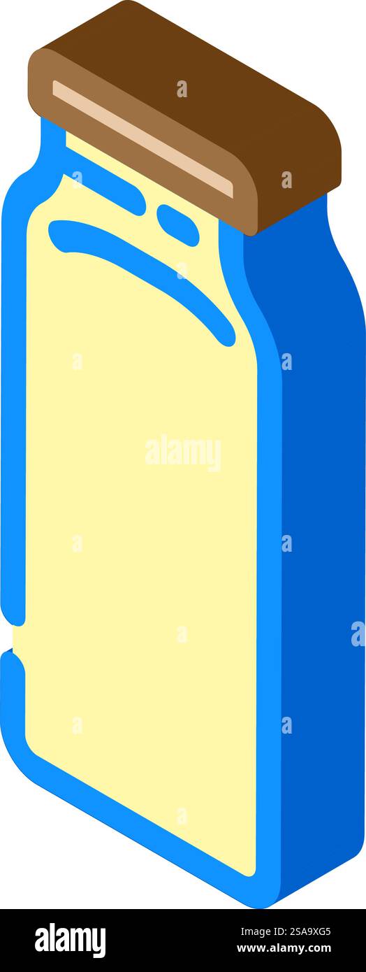 beverage bottle glass package isometric icon vector. beverage bottle ...