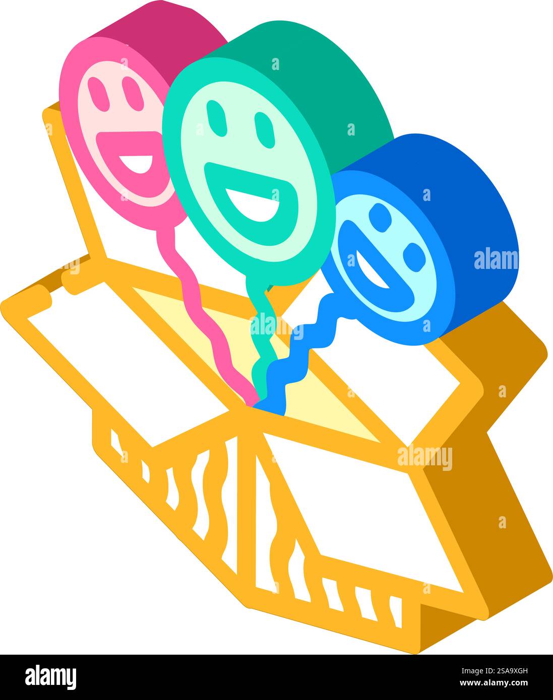 pop up box cardboard packaging isometric icon vector. pop up box ...