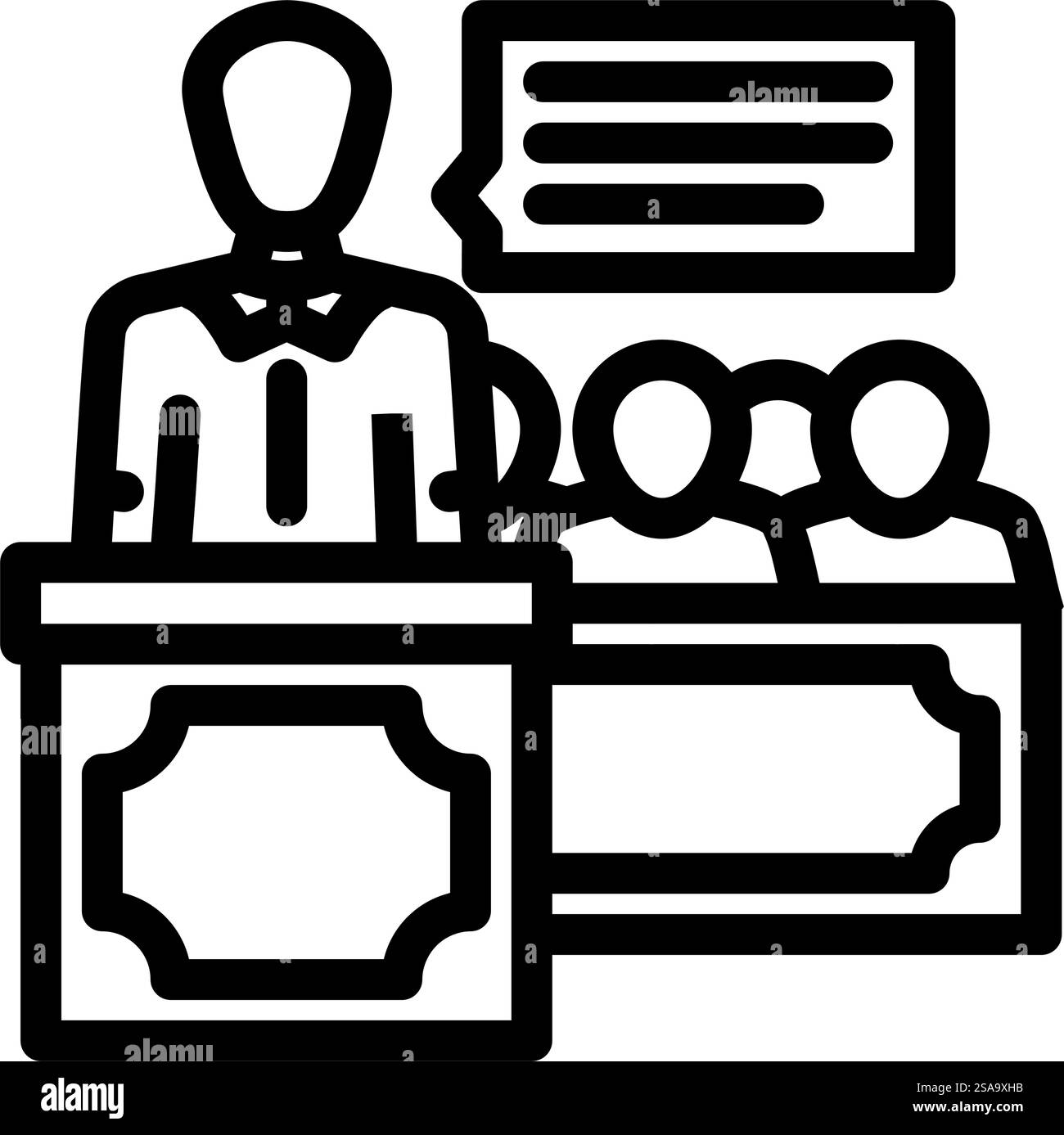 testimonial evidence crime line icon vector. testimonial evidence crime ...