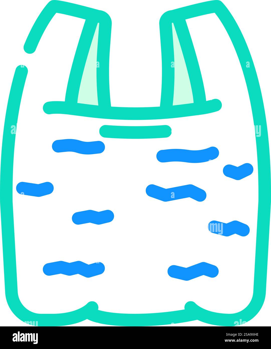 bag plastic package color icon vector. bag plastic package sign ...