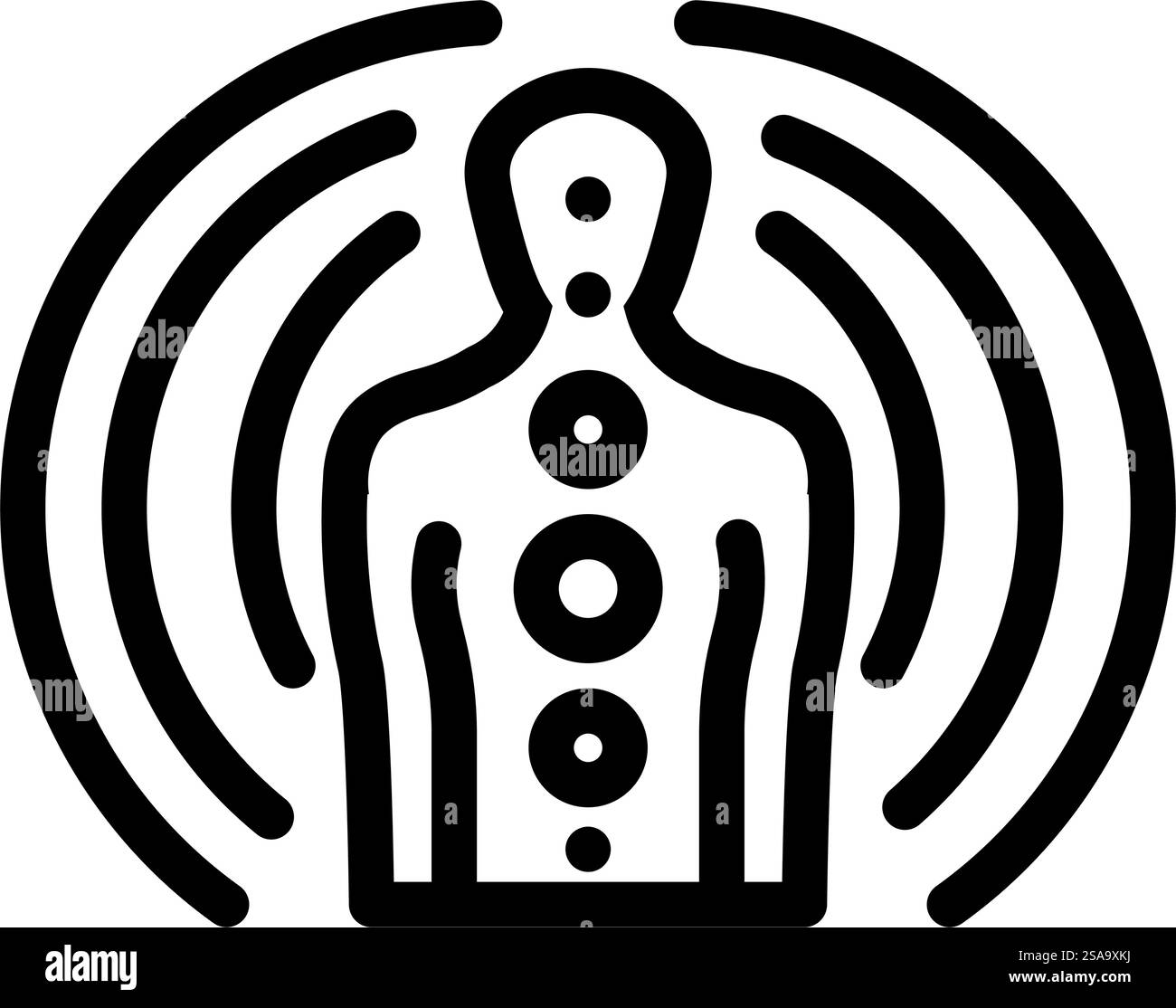 spiral acupuncture line icon vector. spiral acupuncture sign. isolated ...