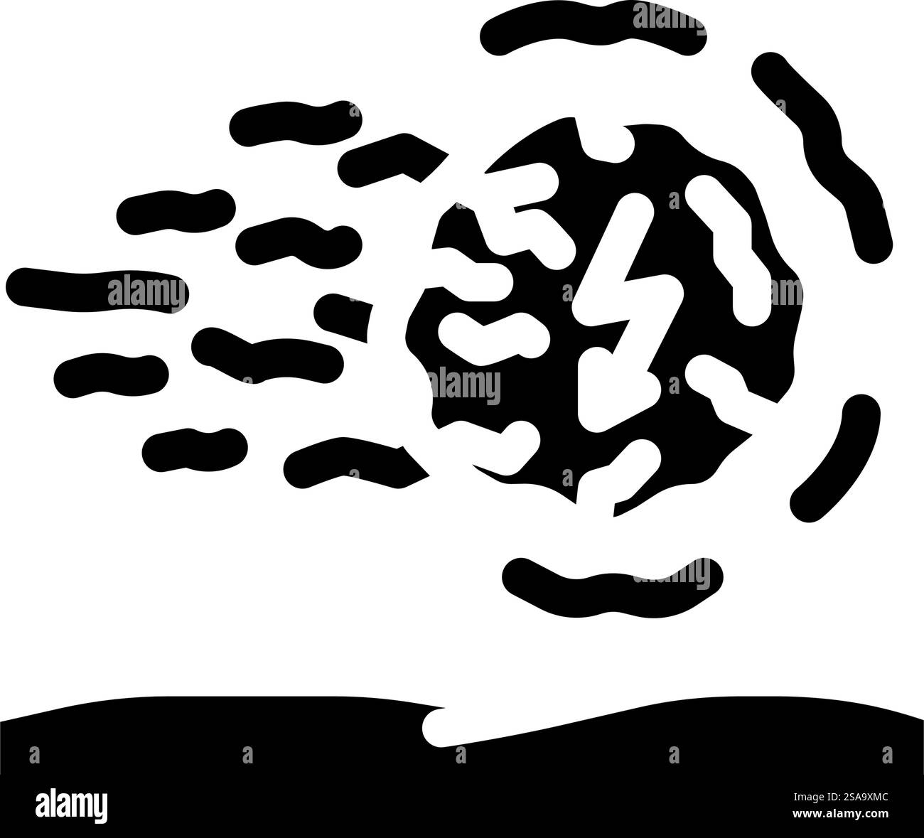 ball lightning unsolved mystery glyph icon vector. ball lightning ...