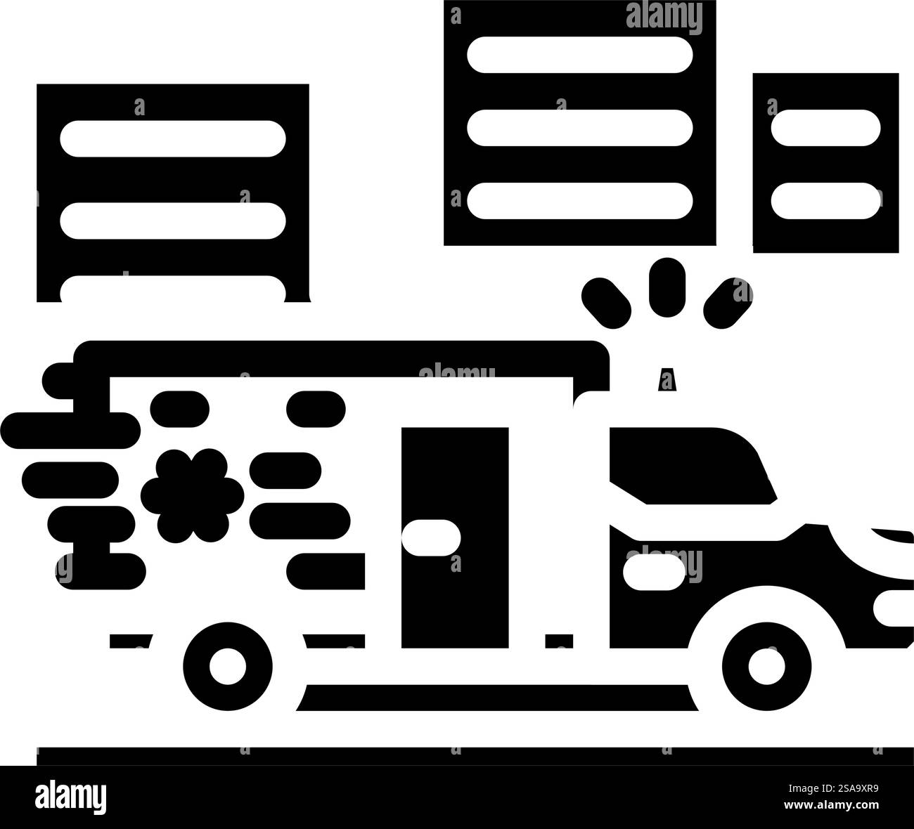 ambulance dispatch glyph icon vector. ambulance dispatch sign. isolated ...