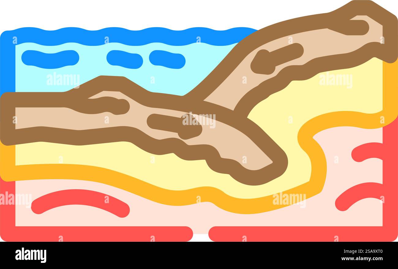 plate tectonics unsolved mystery color icon vector. plate tectonics ...