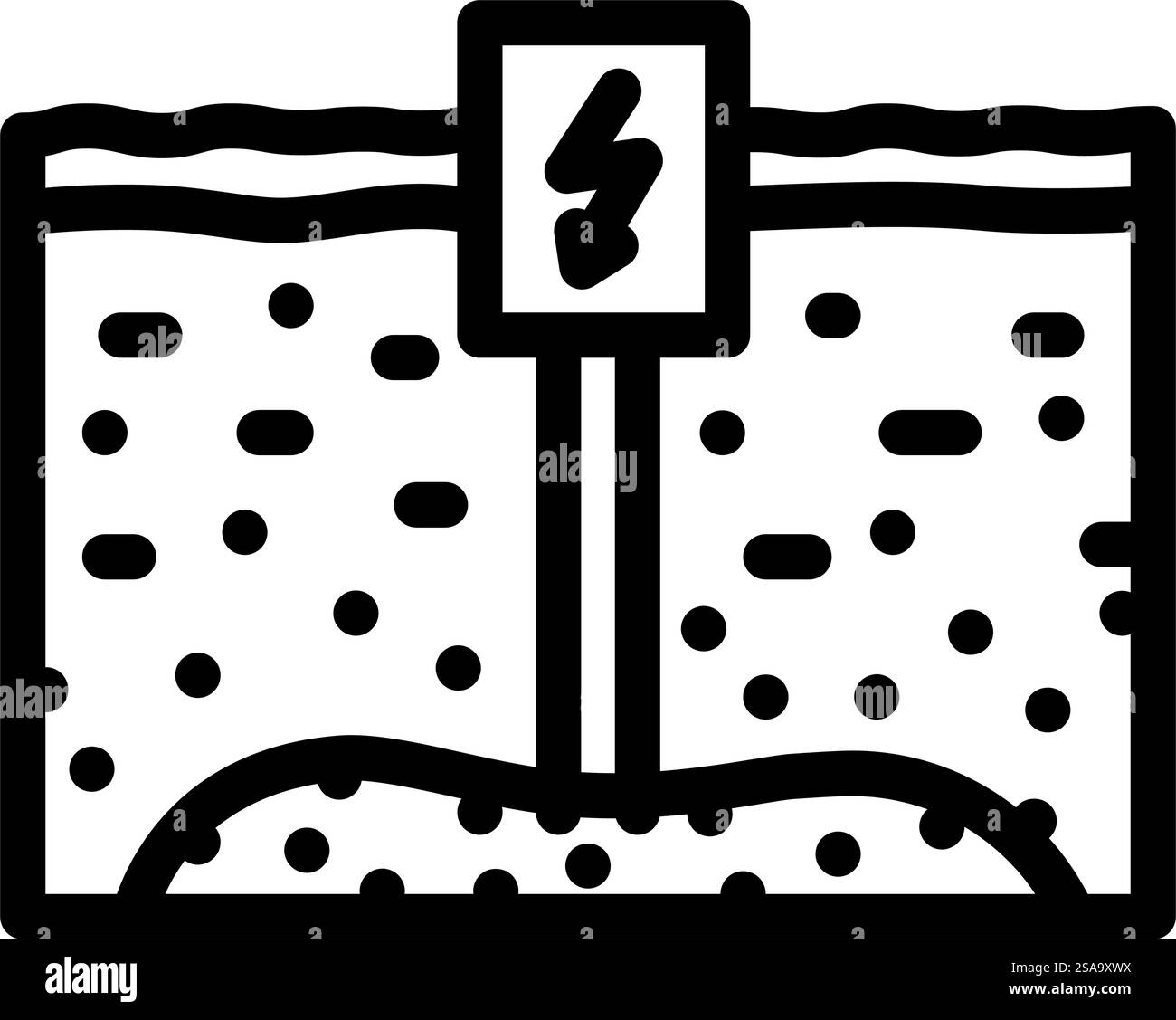 power geothermal energy line icon vector. power geothermal energy sign ...