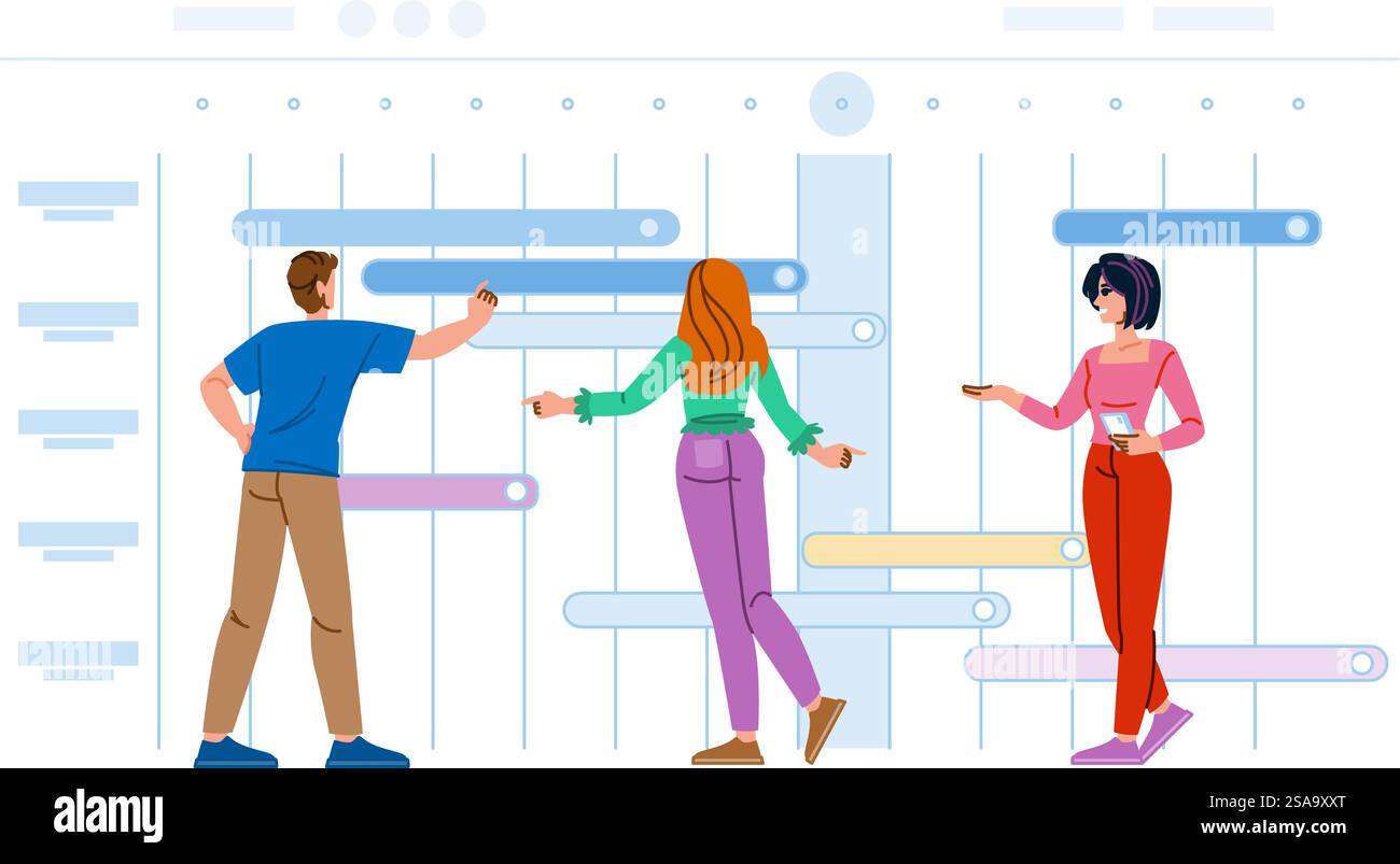milestones project timeline vector. deadlines tasks, schedule roadmap ...