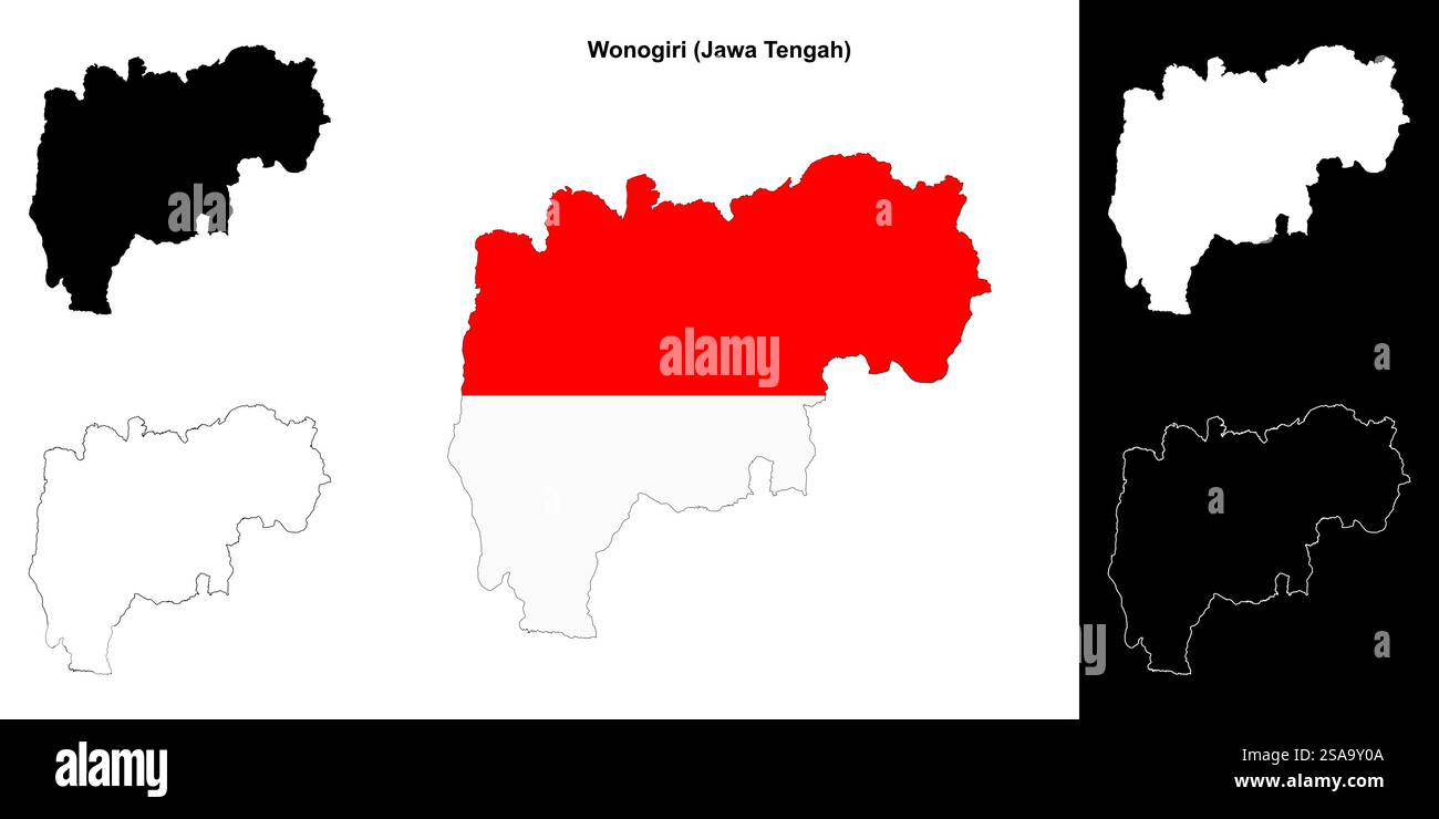 Jawa tengah outline map hi-res stock photography and images - Alamy