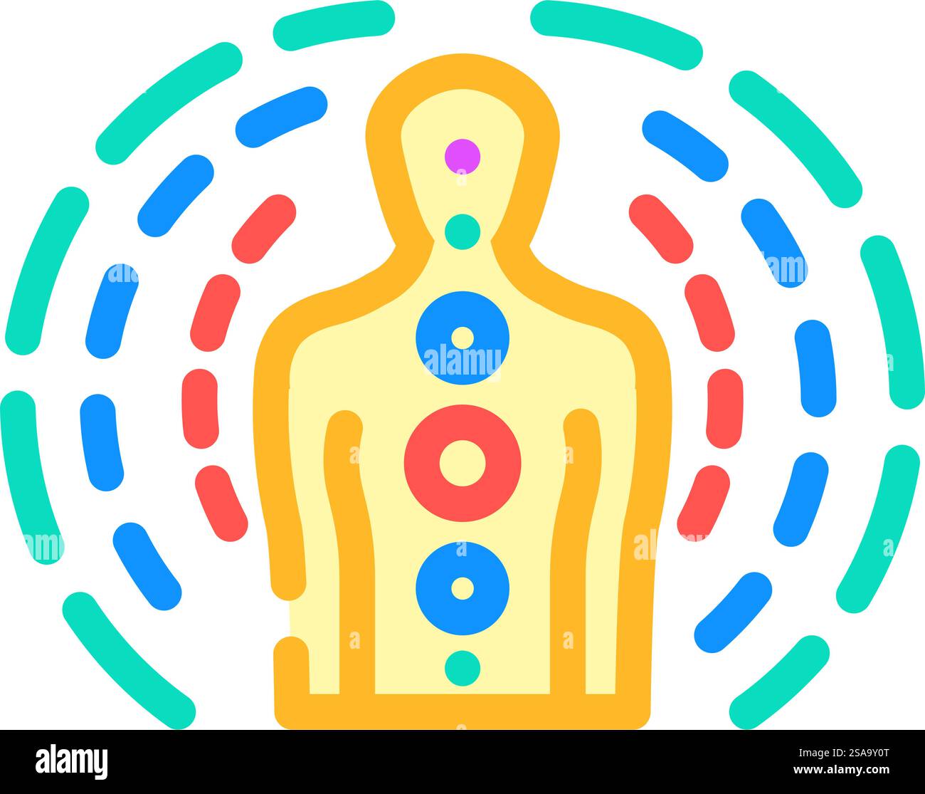 spiral acupuncture color icon vector. spiral acupuncture sign. isolated ...