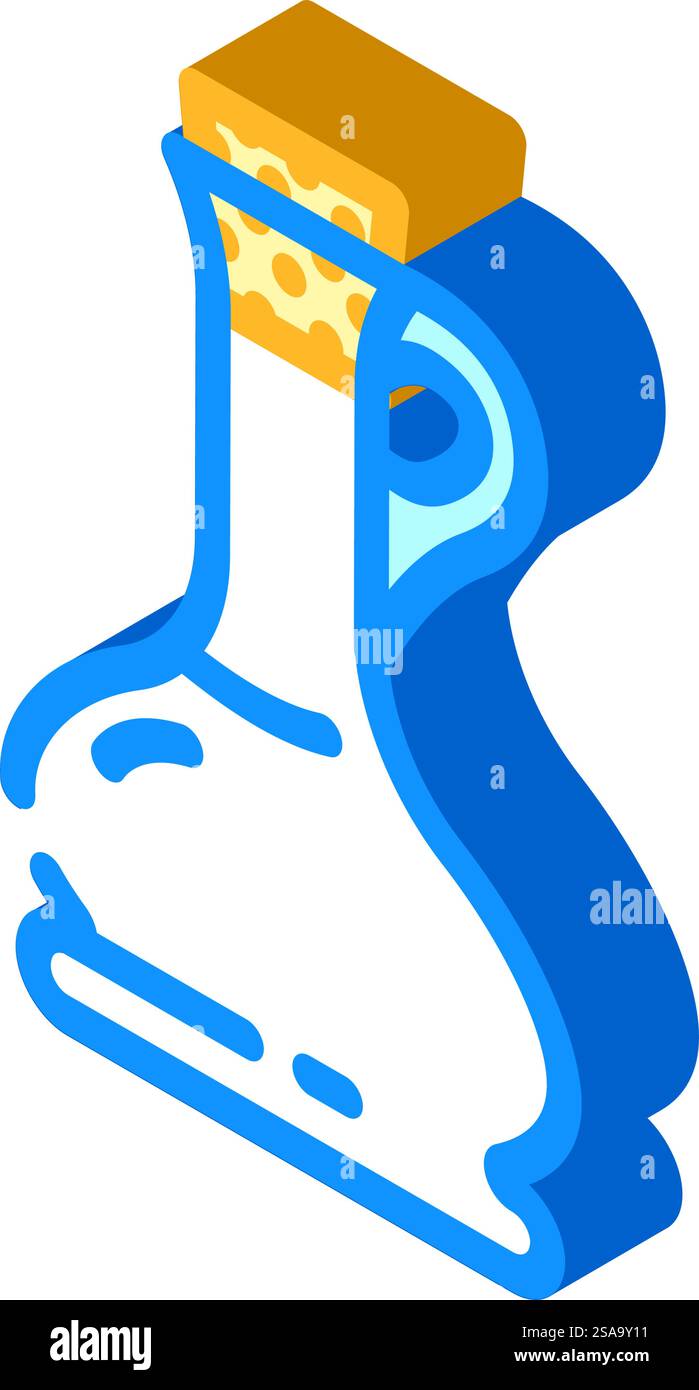 oil bottle glass package isometric icon vector. oil bottle glass ...