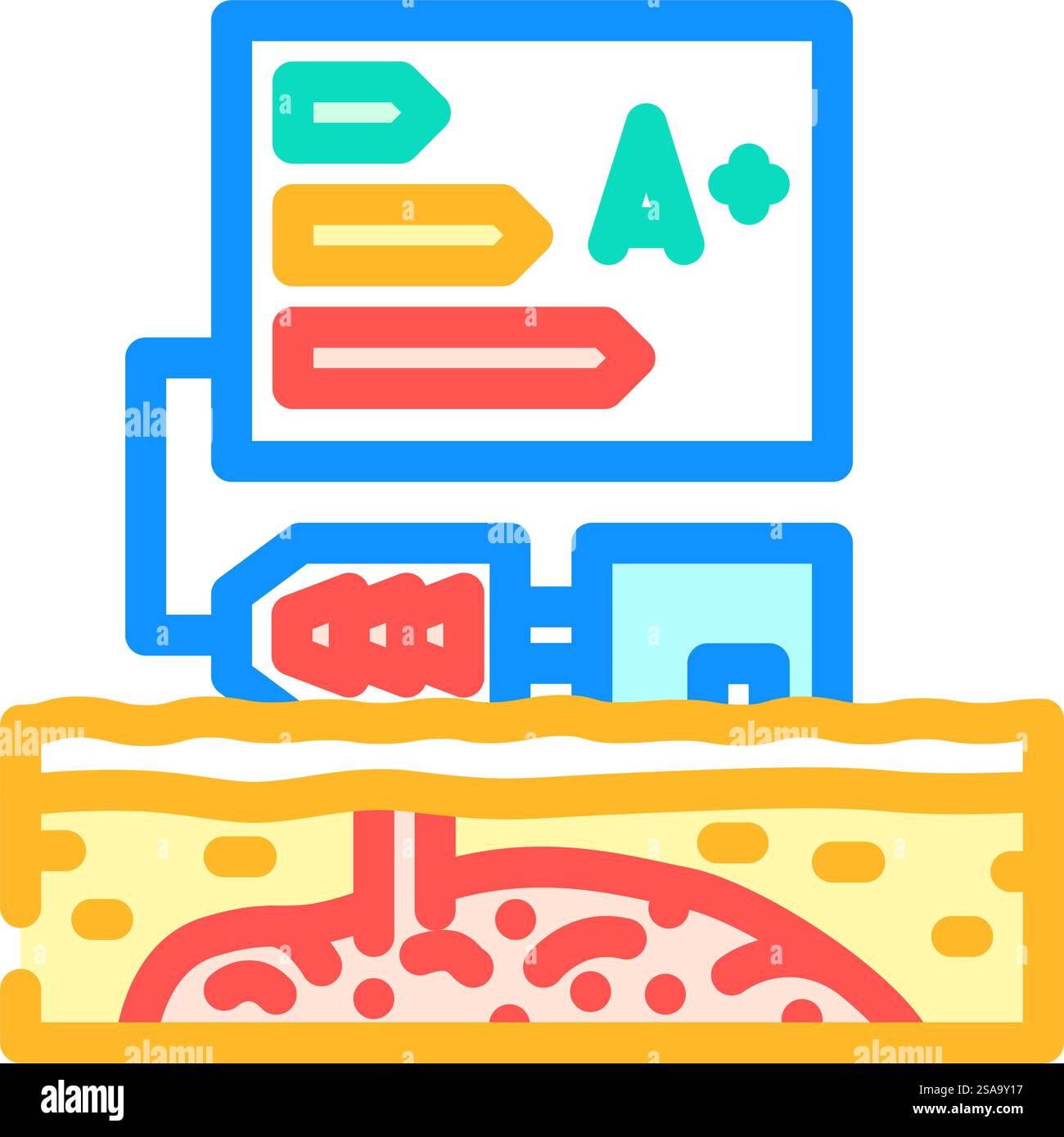energy efficiency geothermal color icon vector. energy efficiency ...