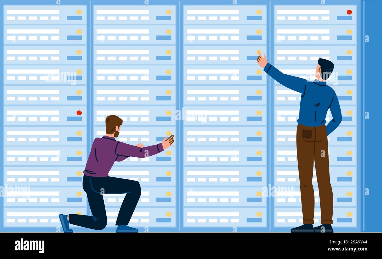 storage server racks vector. hardware infrastructure, cabinet enclosure ...