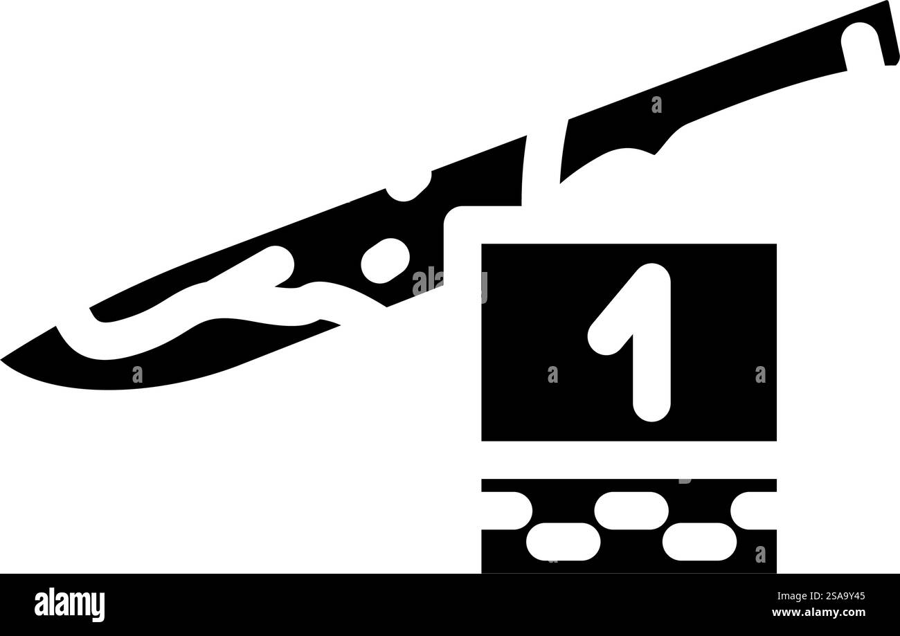 direct evidence crime glyph icon vector. direct evidence crime sign ...