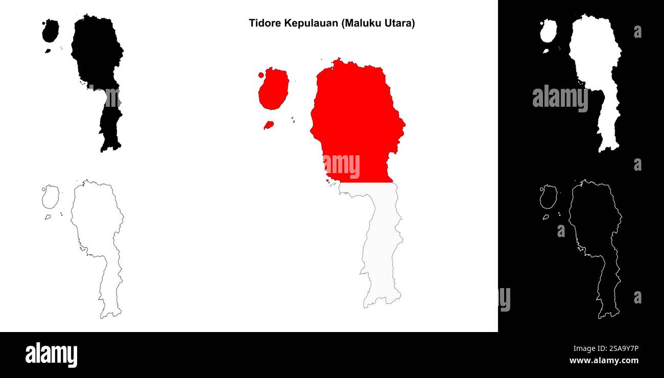 Tidore kepulauan map vector hi-res stock photography and images - Alamy