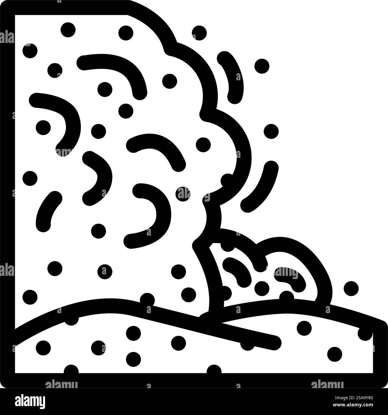 sandstorm natural phenomena line icon vector. sandstorm natural ...