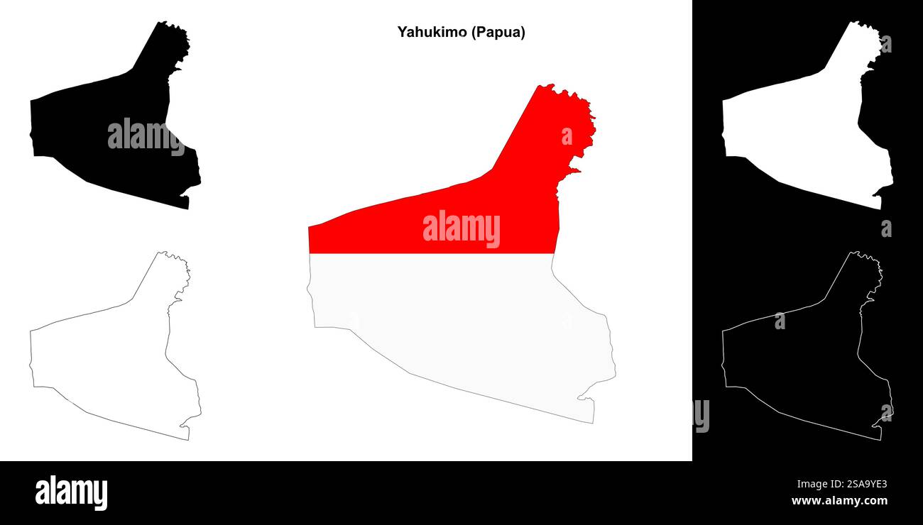 Yahukimo map vector hi-res stock photography and images - Alamy