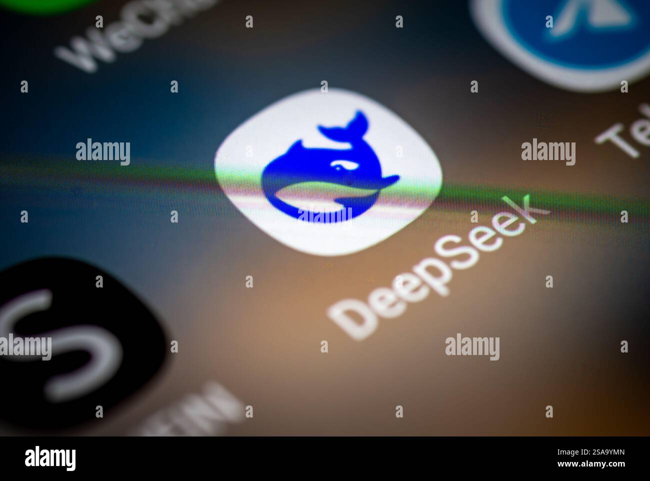 London. UK- 01.29.2025. The icon on a mobile phone for the Chinese open ...