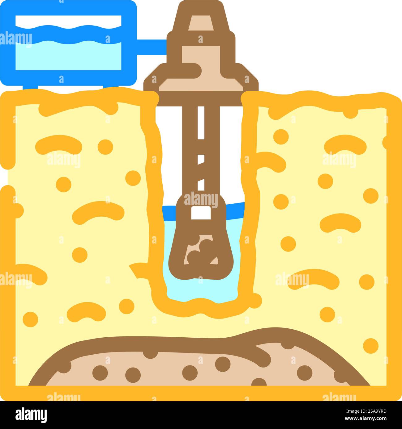 drilling fluids color icon vector. drilling fluids sign. isolated ...